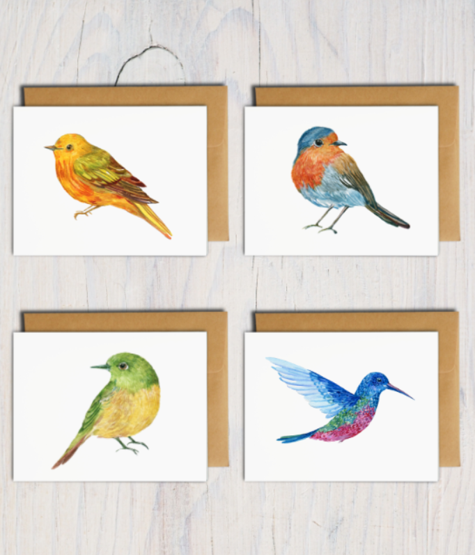 Assorted Bird Note Cards (Set of 12) – msmaemonograms