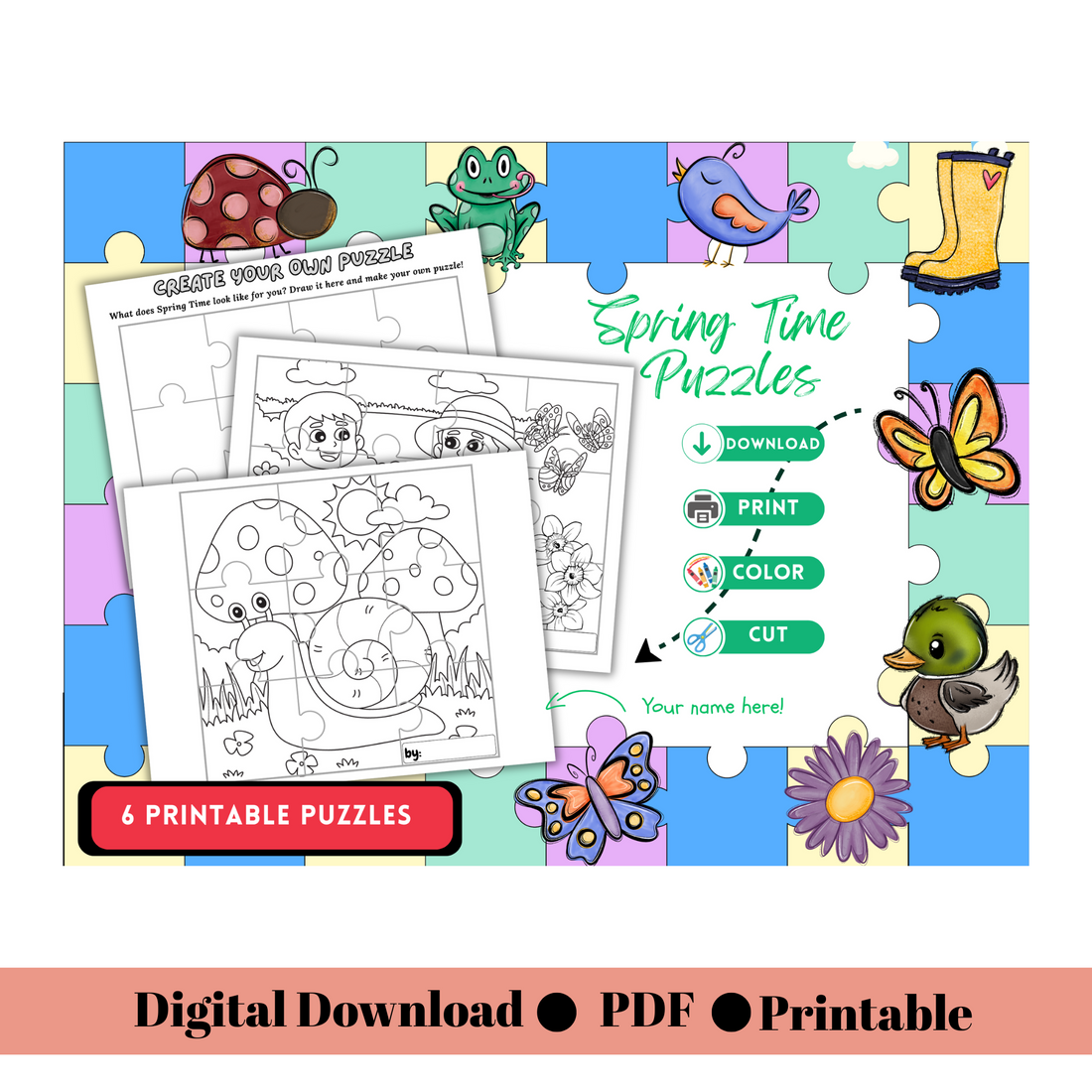 Springtime Puzzle Printable – Mississippi Mae