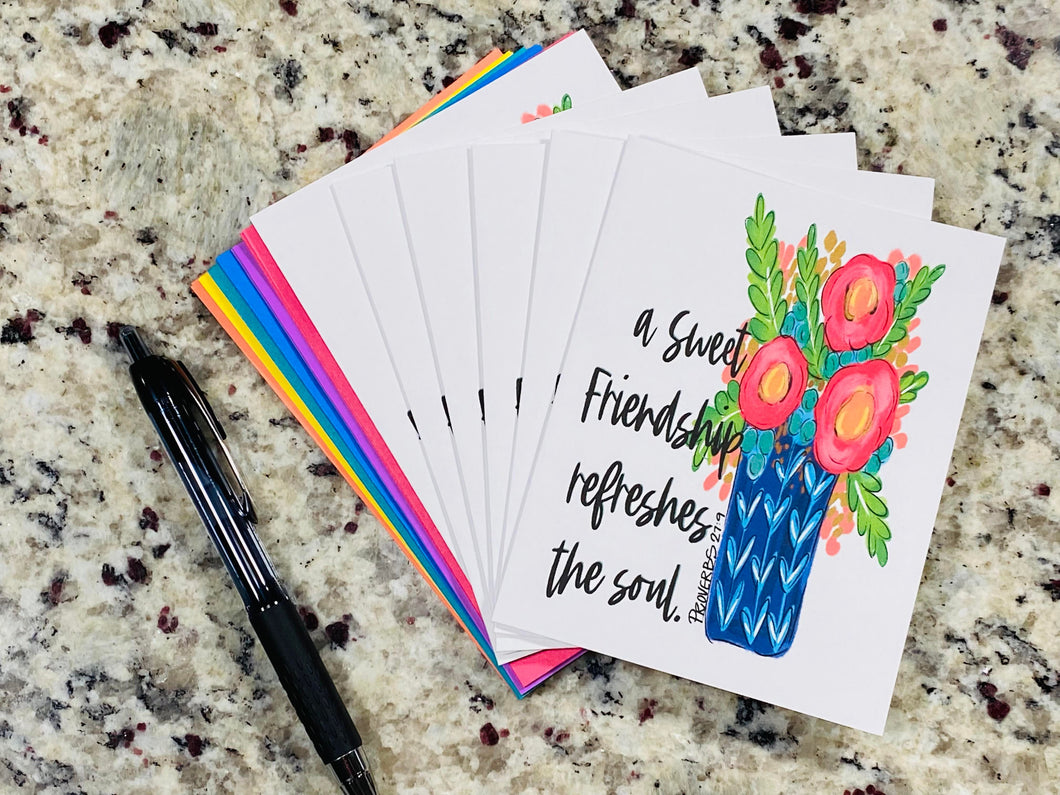 Friendship Note Cards (Set of 12) – msmaemonograms