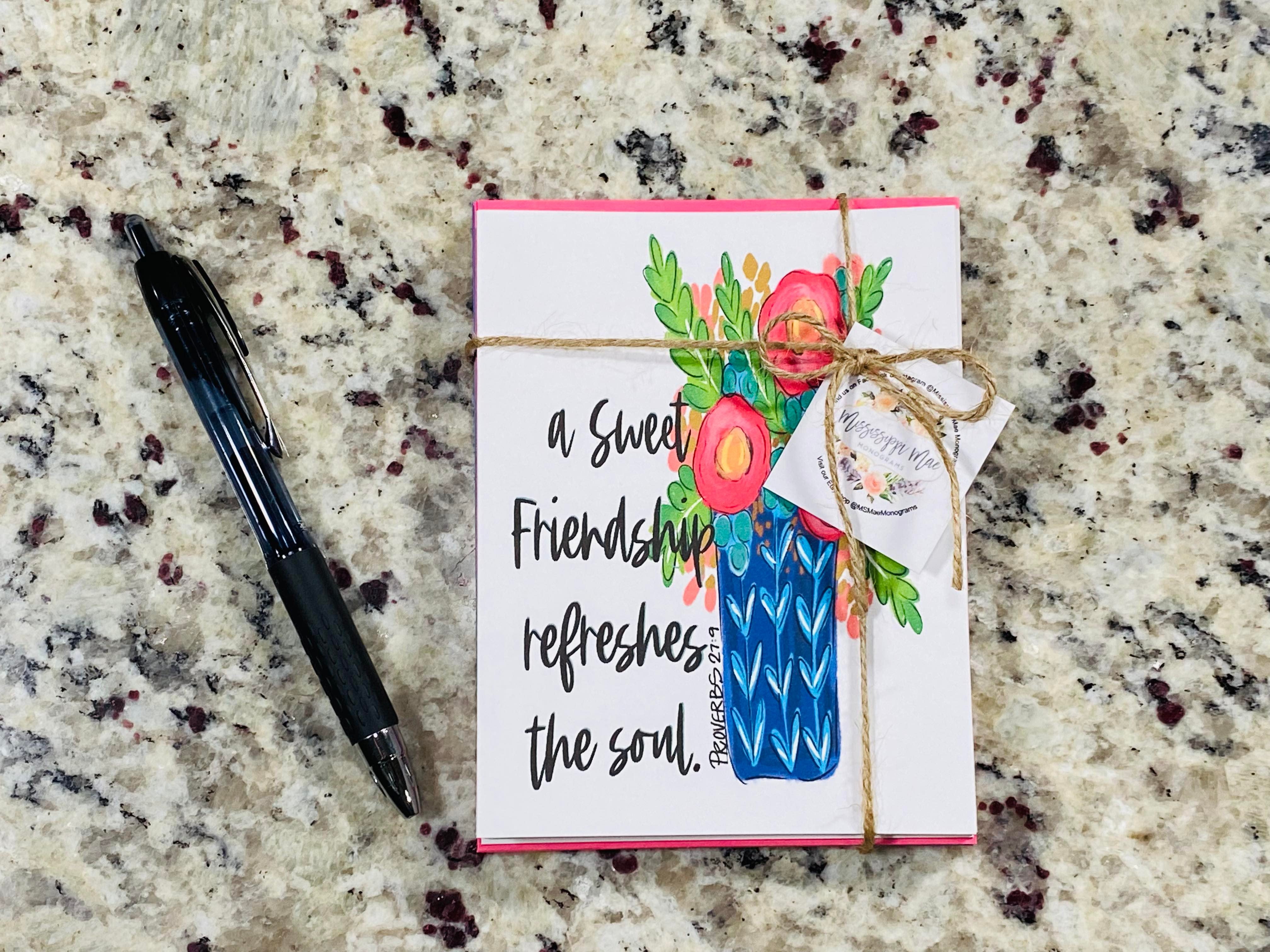 Friendship Note Cards (Set of 12) – Mississippi Mae